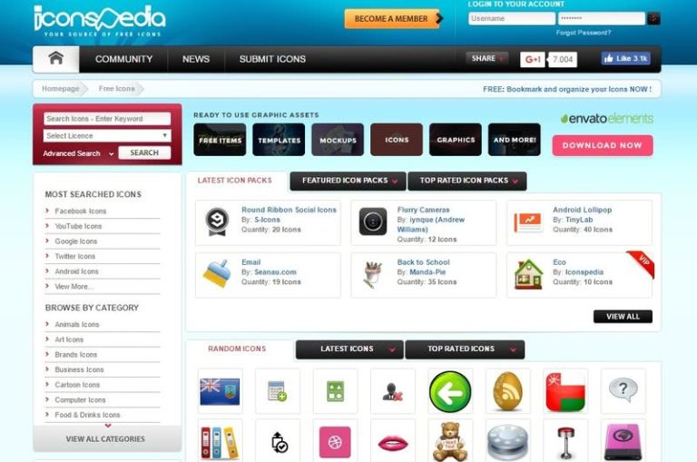Iconspedia: directorio con miles de iconos y packs gratuitos para descargar