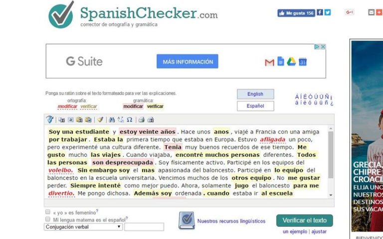 SpanishChecker: un corrector online de gramática y ortografía en español