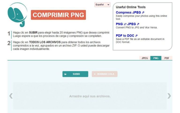 3 aplicaciones web para comprimir imágenes PNG, JPG y documentos PDF