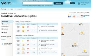 Yr.no, la previsión meteorológica más precisa en tu navegador