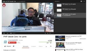 Taller de PHP, aprende gratis el lenguaje PHP a través de vídeos