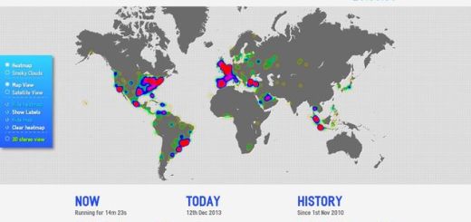 The one million tweet map, un millón de tweets a tiempo real geolocalizados