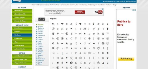 Unicode character table, caracteres unicode para copiar y pegar