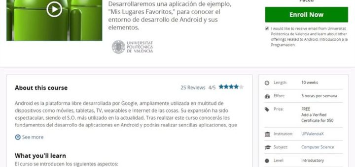 Curso básico de Android para aprender a crear apps Curso básico de Android para aprender a crear apps