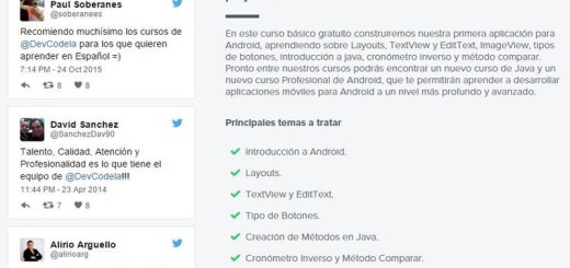 Curso gratuito de desarrollo de aplicaciones para Android en 26 vídeos Curso gratuito de desarrollo de aplicaciones para Android en 26 vídeos