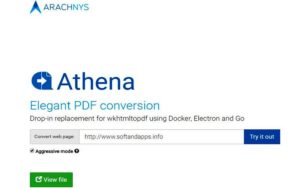 Athena PDF: convierte online cualquier web en PDF