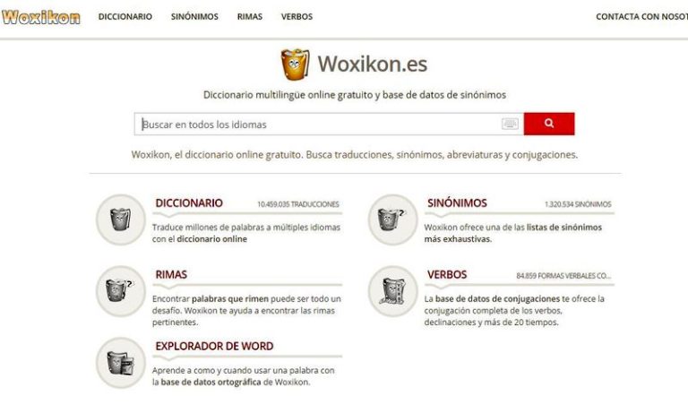 Woxikon: diccionario multilingüe y buscador de rimas y sinónimos