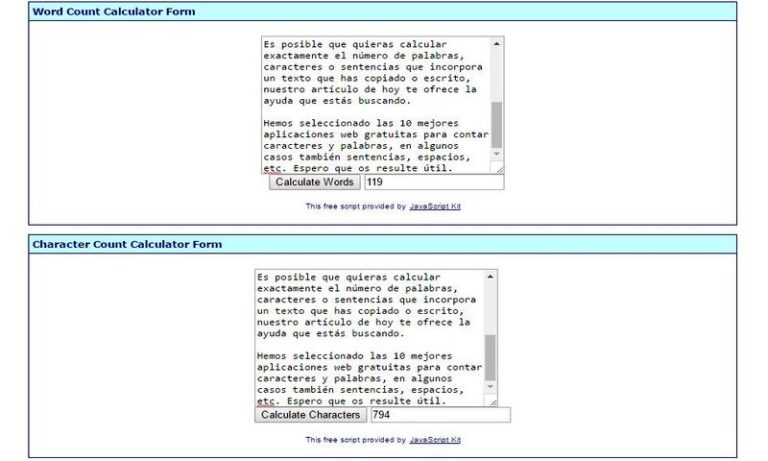 10 mejores aplicaciones web para contar caracteres y palabras en un texto
