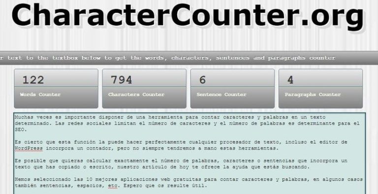 10 mejores aplicaciones web para contar caracteres y palabras en un texto