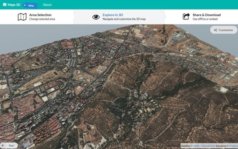 Maps 3D: aplicación web para crear tus Mapas 3D y compartirlos