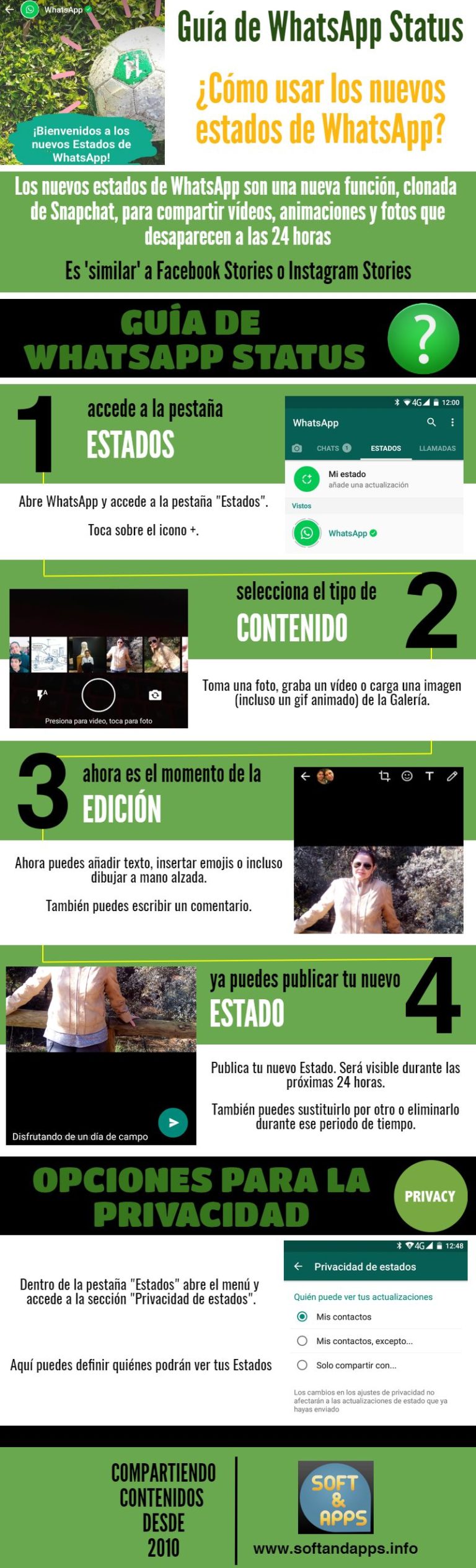 Guía de WhatsApp Status: cómo usar los nuevos estados de WhatsApp