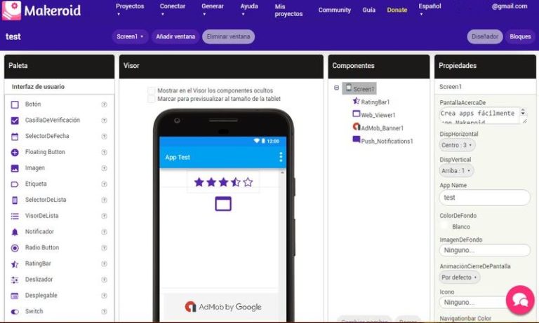 Makeroid: utilidad web gratuita para crear apps Android sin programar