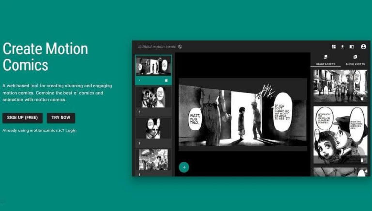 Motion Comics: aplicación web gratuita para crear cómics animados