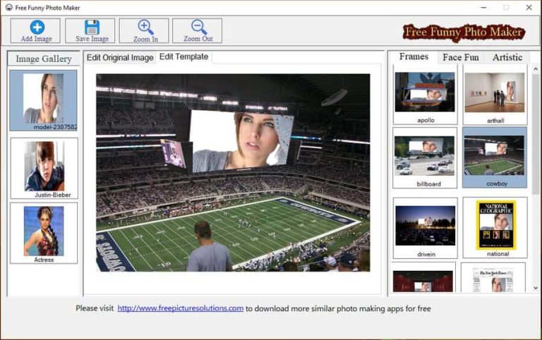 Free Funny Photo Maker: software gratis para crear divertidas imágenes
