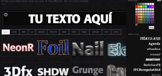 Crear textos bonitos online y fácilmente con CoolText logo effect