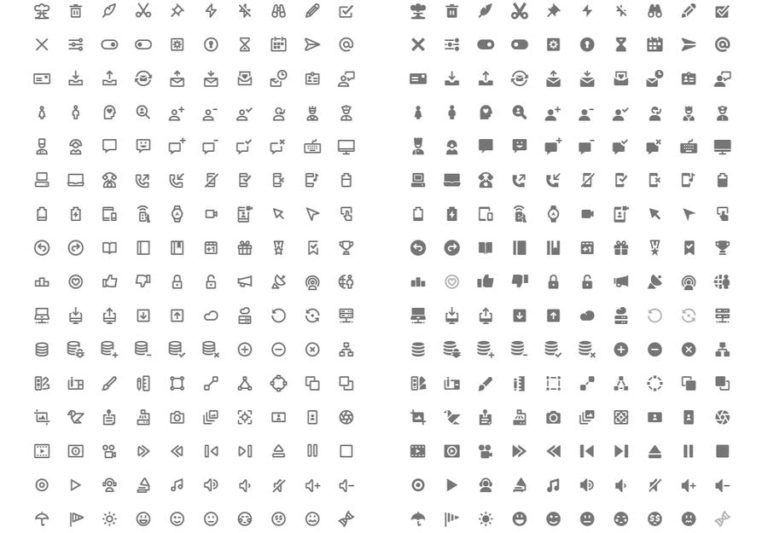 350 iconos gratuitos con estilo Material Design para descargar