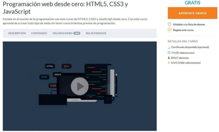 Aprender programación web de cero con este curso gratuito