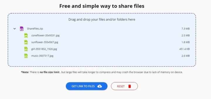 Terashare: enviar archivos de cualquier tamaño gratis