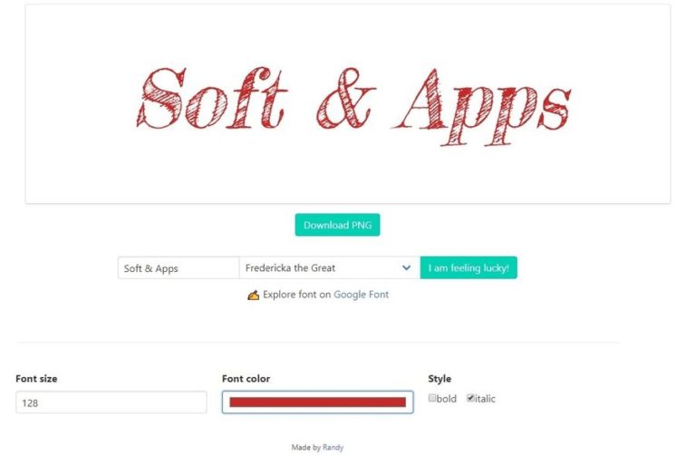 Crear logos de texto gratis y online en la aplicación web de Picas