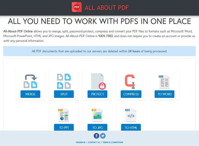 All About PDF: herramientas web gratis para editar y convertir PDF