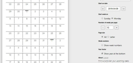 Creative Calendars, crea online calendarios para descargar o imprimir