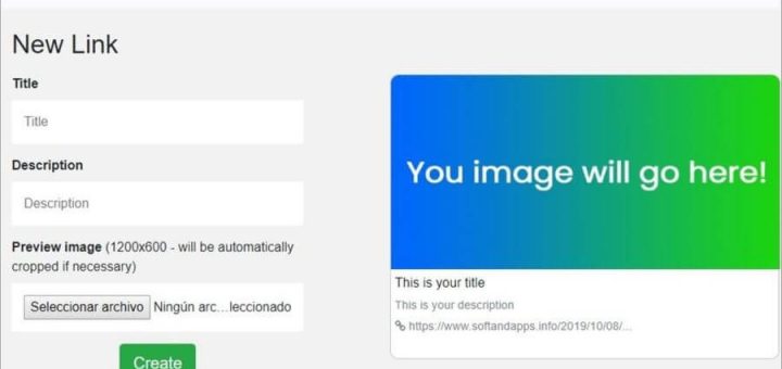 Generar vista previa de enlaces gratis con Link preview generator