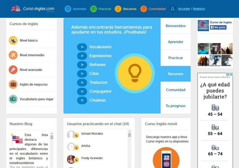 Curso de inglés gratuito y online para todos los niveles