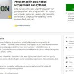 Curso de iniciación a Python en español y gratuito para seguir online