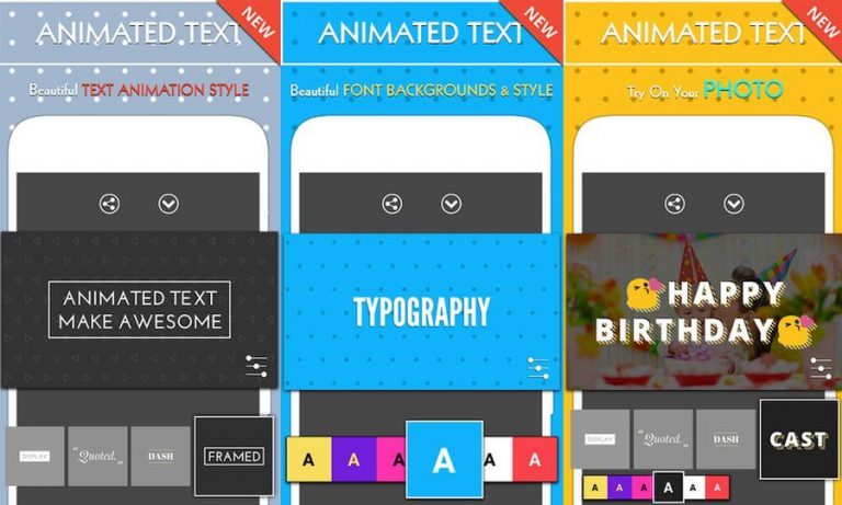 Crear animaciones de texto en Android gratis con la app Animated Text