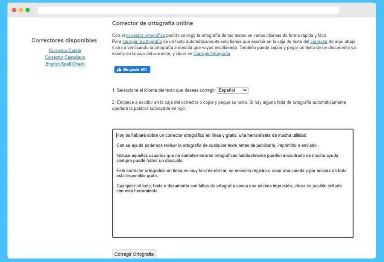 Corrector ortográfico online y gratis para español y otros idiomas