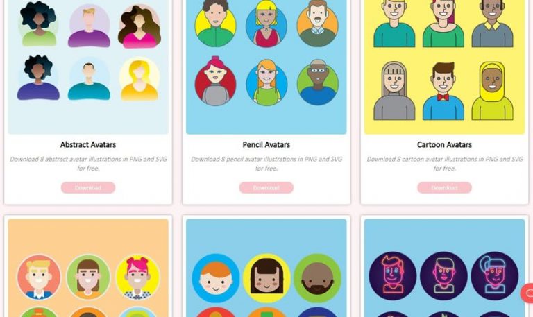 Ultimate Avatar Library: centenares de ilustraciones de avatares gratis