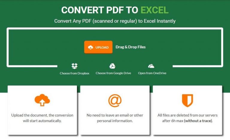 Convertir PDF a Excel online y gratis con la herramienta PDFtoExcel