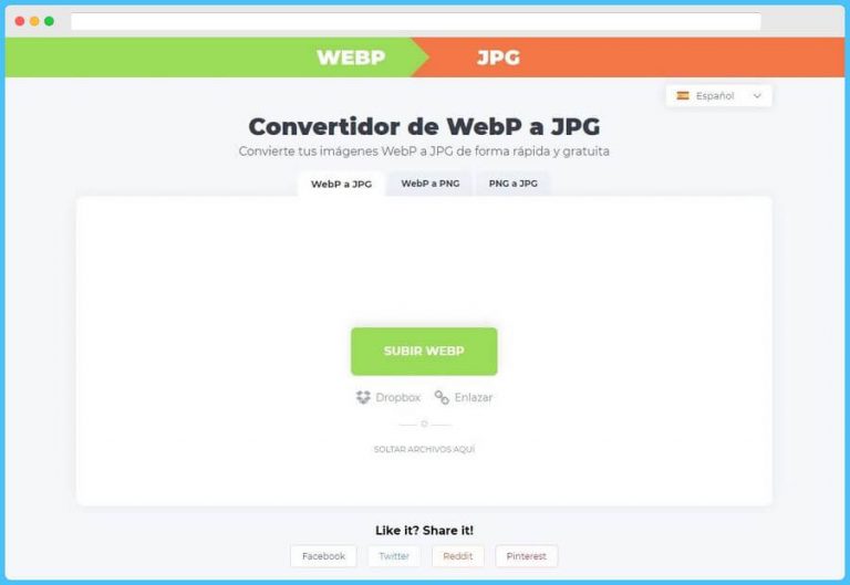 Convertir WebP a JPG online y gratis con Web to JPG Converter
