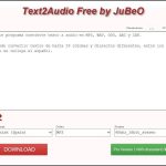 Text2Audio Free by JuBeO: convertir texto a MP3, WAV, OGG y más