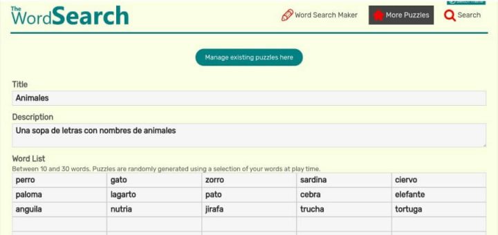 Crear sopas de letras imprimibles con un genial software gratuito
