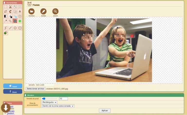 Cómo pixelar imágenes gratis y en línea usando una herramienta web