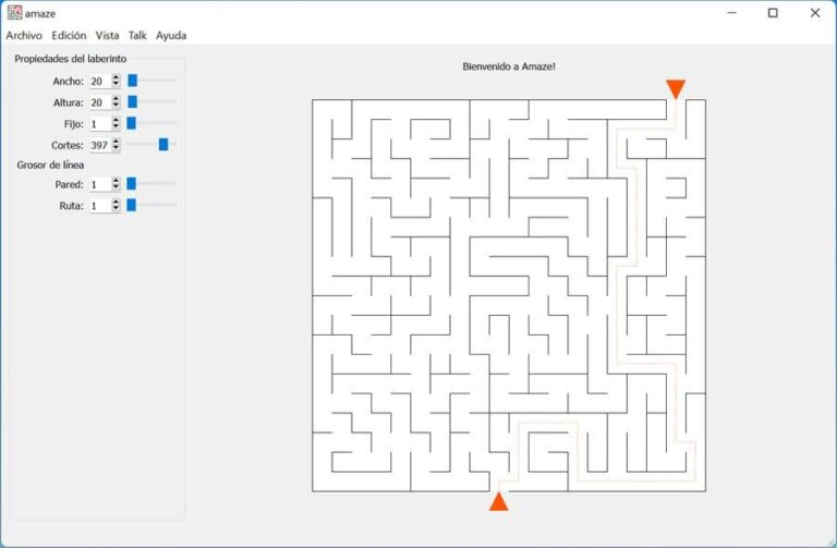 Amaze: software gratuito para generar pasatiempos de laberintos