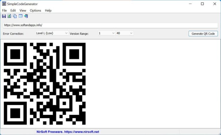 SimpleCodeGenerator: sencillo generador de códigos QR para Windows