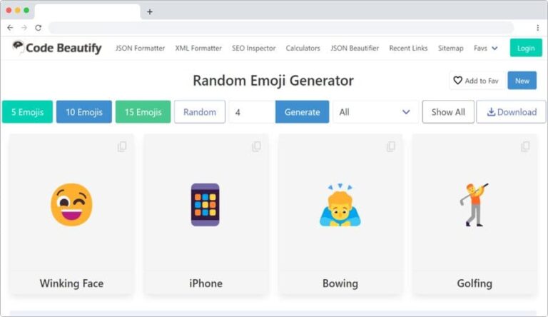 Random Emoji Generator: un generador gratuito de emojis únicos