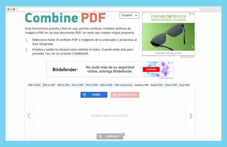 Combine PDF: combinar archivos PDF en un único documento
