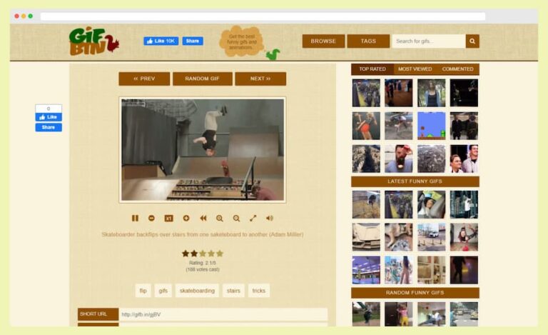 Gifbin: una página para encontrar los GIFs más divertidos