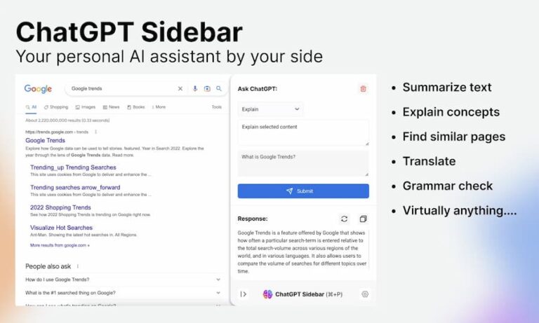 ChatGPT Sidebar: el popular chatbot de IA integrado en Chrome