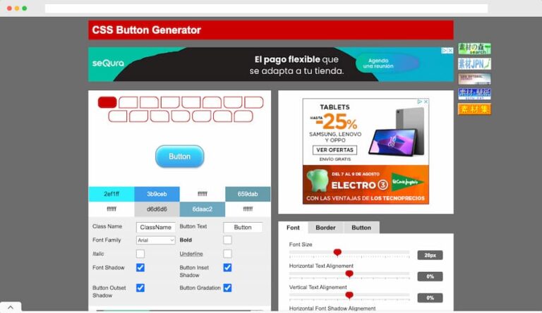 Diseñar botones CSS personalizados sin escribir código