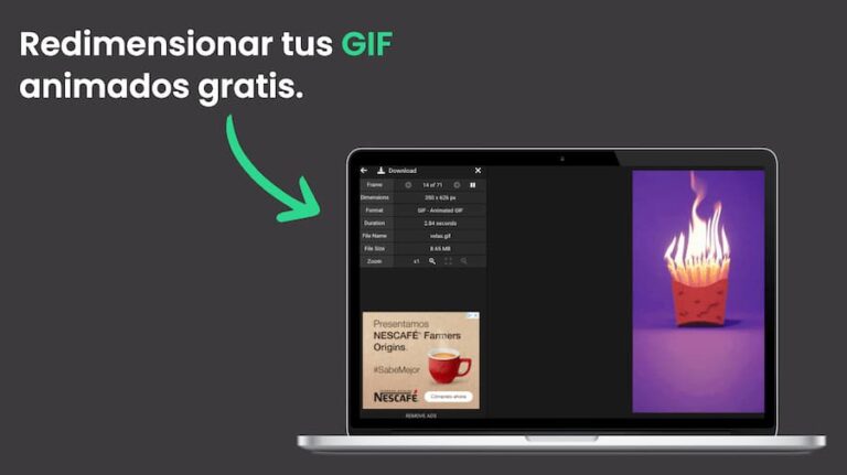 Redimensionar animaciones GIF gratis y online con GIF Resizer