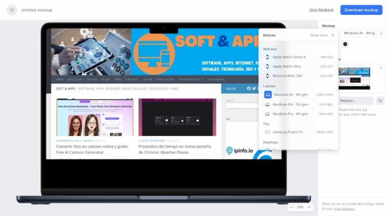 Mock Magic Studio: crea atractivos mockups para tus imágenes