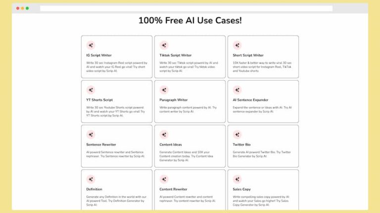 Scrip AI: herramientas IA gratuitas para crear contenidos