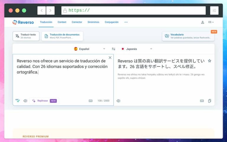 Traductor online de Reverso: buena alternativa a Google Translate