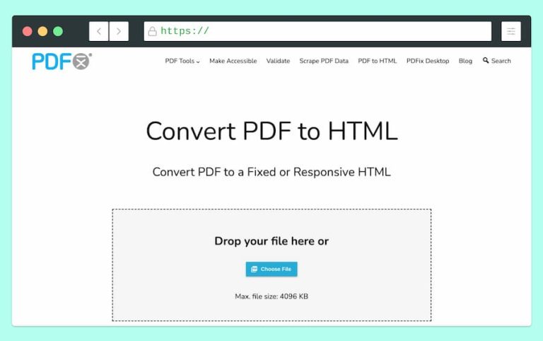 Convertir PDF a HTML online y gratis: PDFix