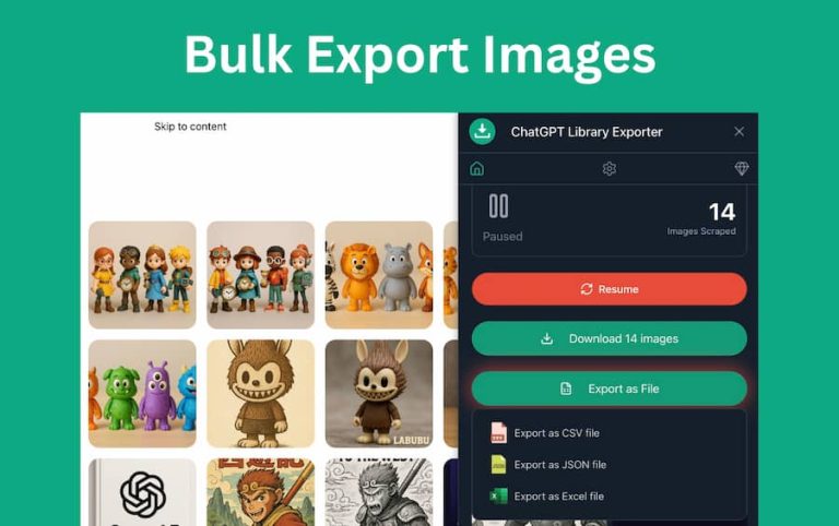 ChatGPT Library Exporter: descarga todas tus imágenes creadas con ChatGPT