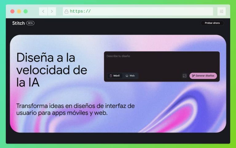 Stitch: herramienta de Google para diseño de interfaces con IA
